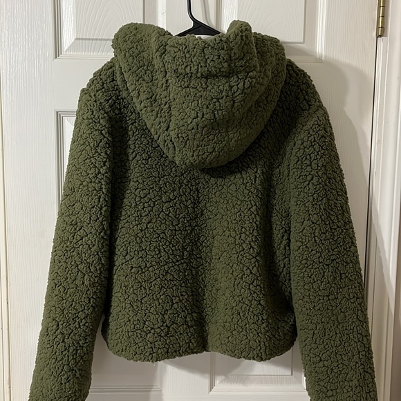 Me Jane | Jackets & Coats | Me Jane Teddy Faux Sherpa Zip Up Hooded ...